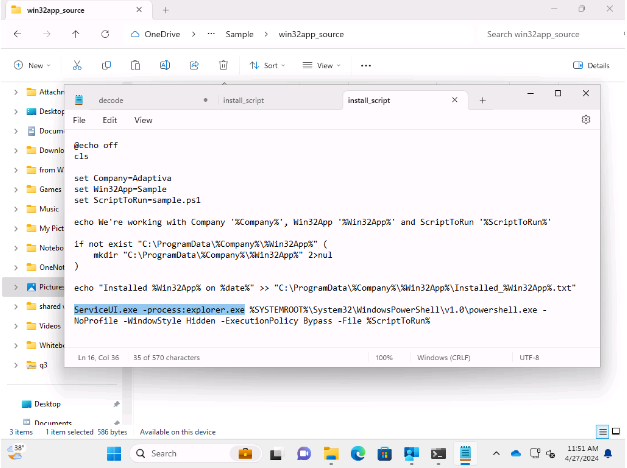 Using ProgramData to store Win32 Apps Logs